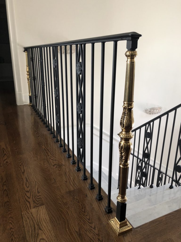 Brass Newel Post Railings | Elegant Stair Designs