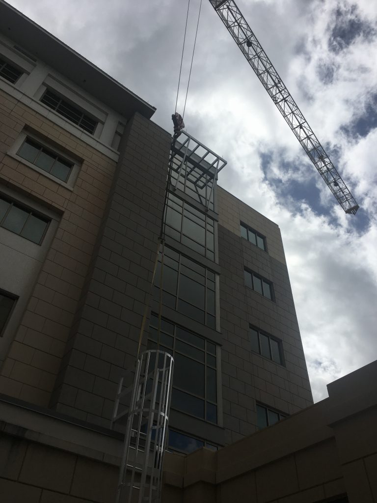 Custom Fixed Ladder with Safety Cage