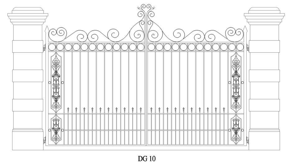 Edwards Ornamental Iron - Photo Gallery - Driveway Gate Drawings