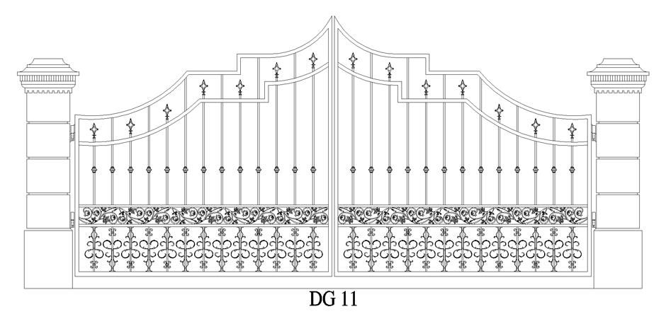 Edwards Ornamental Iron - Photo Gallery - Driveway Gate Drawings
