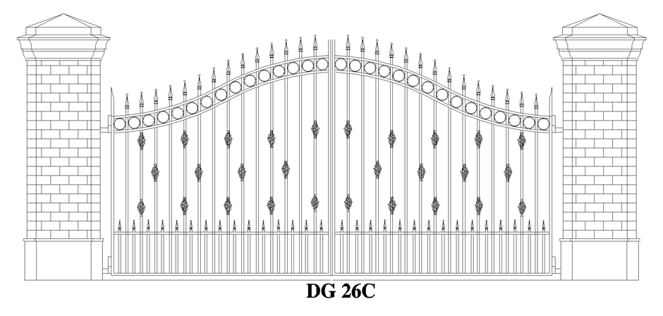 Edwards Ornamental Iron - Photo Gallery - Driveway Gate Drawings
