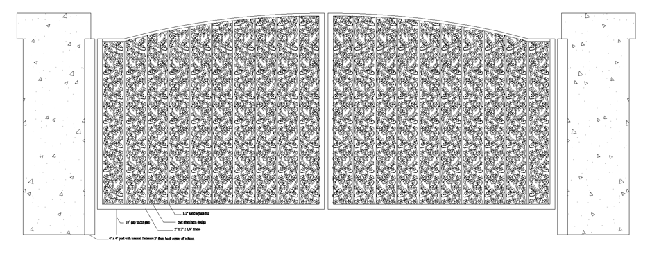 Edwards Ornamental Iron - Photo Gallery - Driveway Gate Drawings
