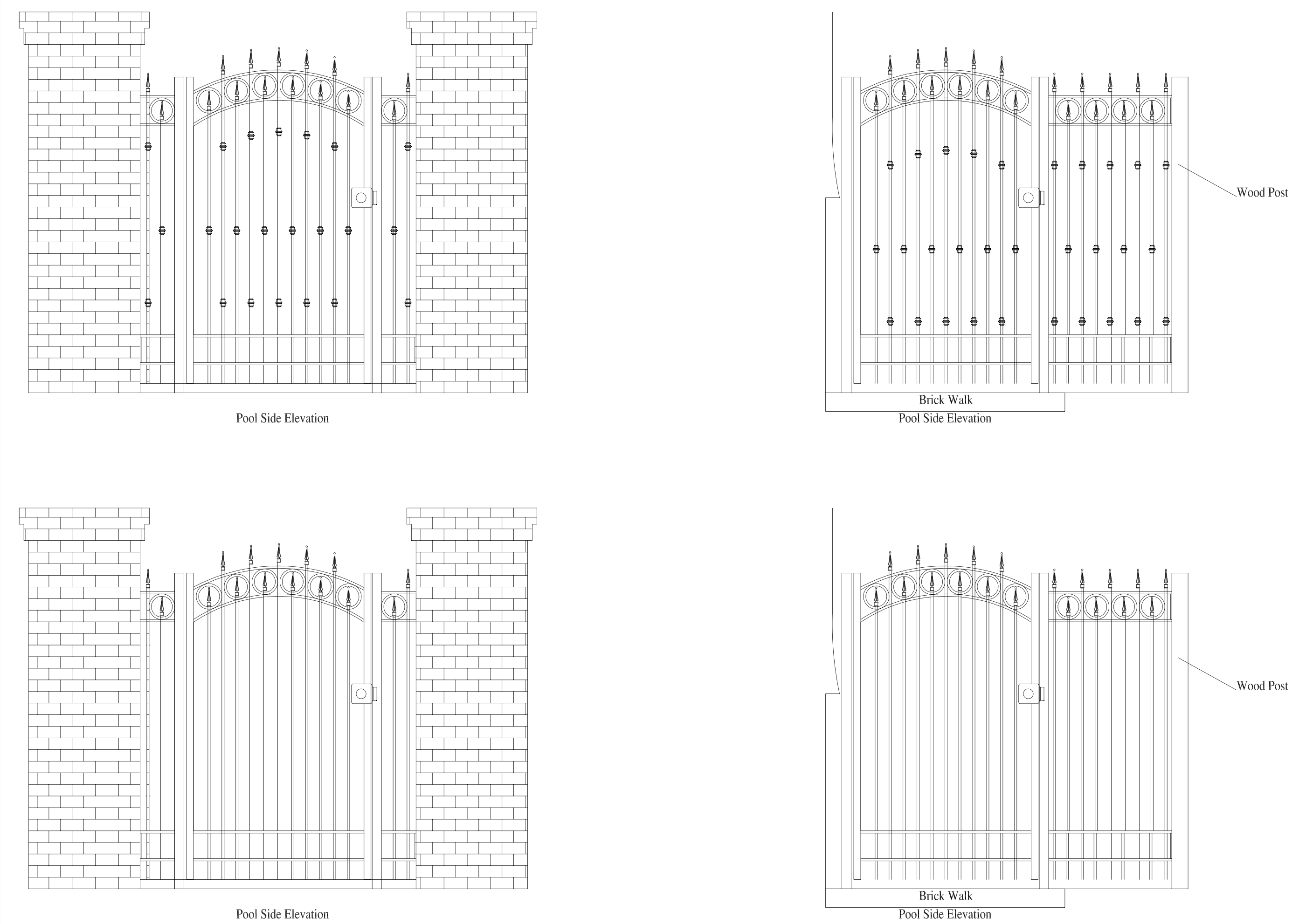 Edwards Ornamental Iron - Photo Gallery - Walkway Gate Drawings