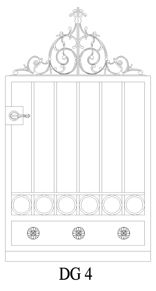 Walkway Gate Drawings & Design Ideas | Edwards Ornamental Iron