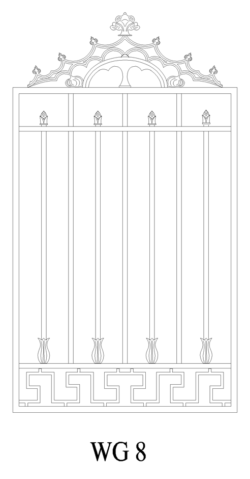 Edwards Ornamental Iron - Photo Gallery - Walkway Gate Drawings